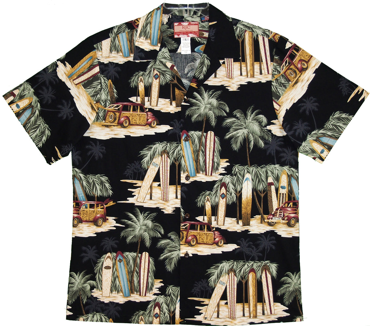 RJC Mens Longboard Woody Beach Shack Shirt – AlohaClothes